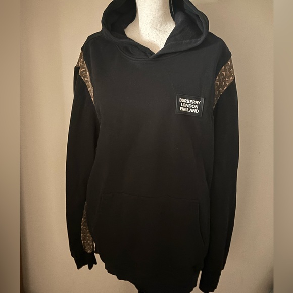 Burberry | Tops | Authentic Monogrammed Burberry Oversized Hoodie ...